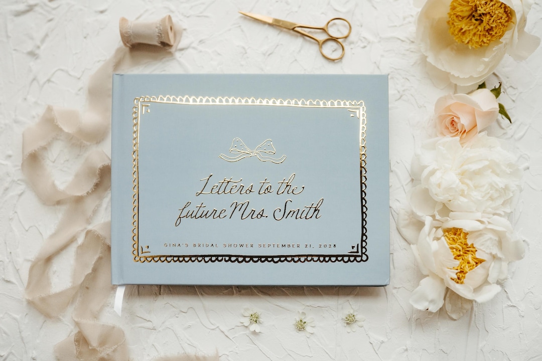 Letters to the Bride Book, Coquette Bow Theme, Personalized Bridal ...