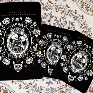 Gothic Vow Booklets Set, Till Death Do Us Part, Halloween Wedding ...