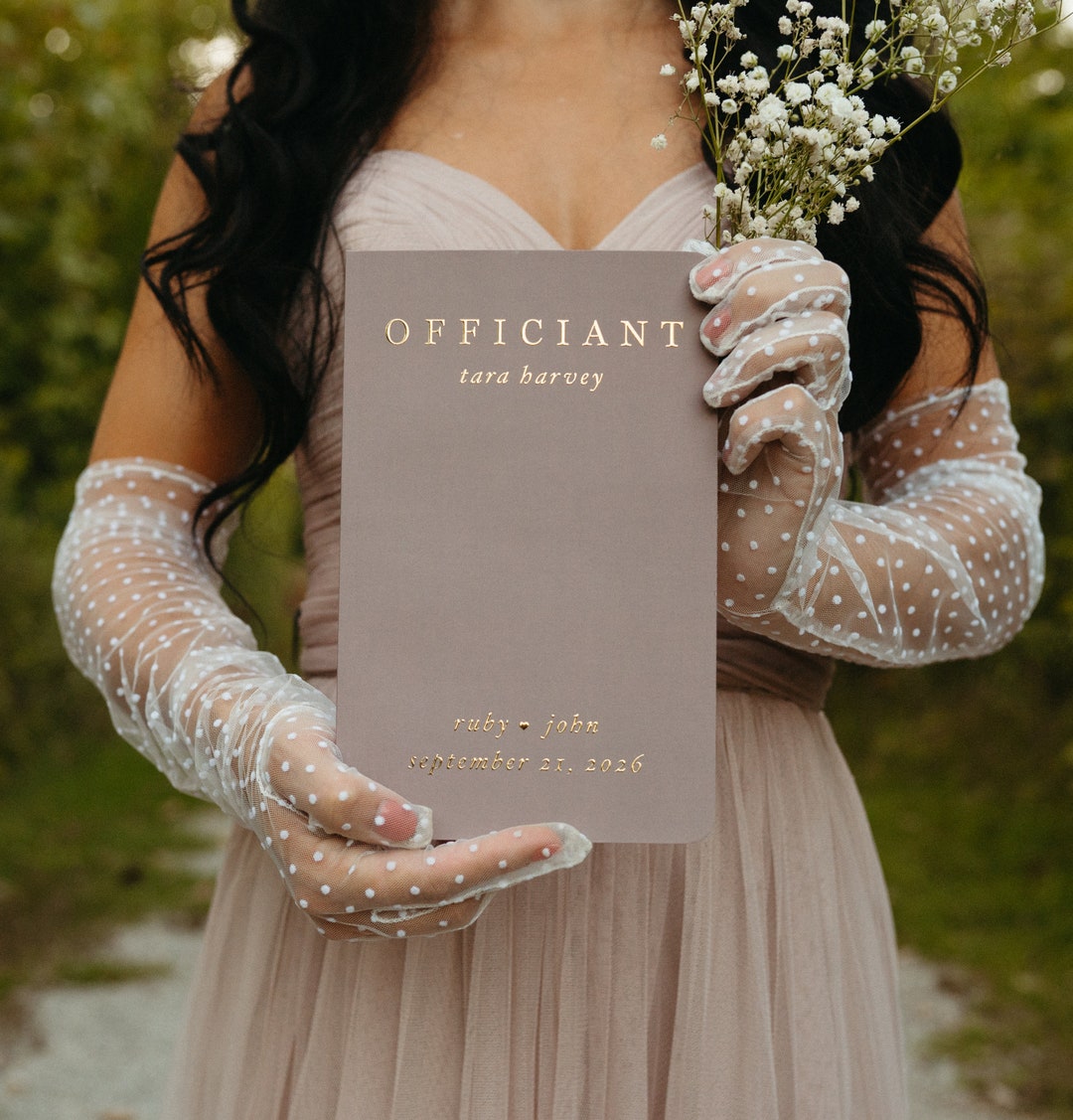 Wedding Officiant Booklet, Personalized Ceremony Book, Officiant Gift ...