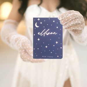 Celestial Wedding Vow Booklets Set, Night Wedding, Stars Vow Books, His and Her Modern Vows ...
