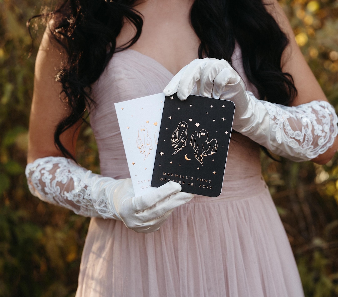 Till We Are Ghosts Vow Booklets Set, Till Death Do Us Part, Gothic ...