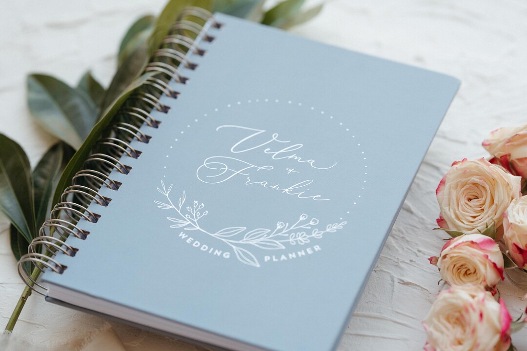Dusty Blue Wedding Planner Book, Custom Wedding Planner, Personalized ...