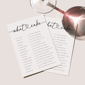 Name That Cake Bridal Shower Game, What Cake Printable Editable Game ...