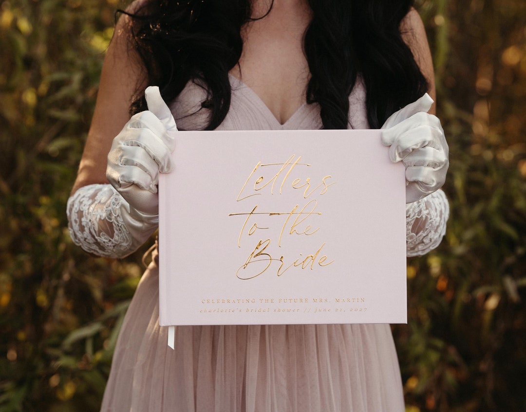 Letters to the Bride Book, Personalized Bridal Shower Keepsake, Bridal ...