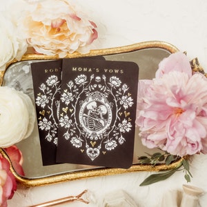 Gothic Vow Booklets Set, Till Death Do Us Part, Halloween Wedding ...