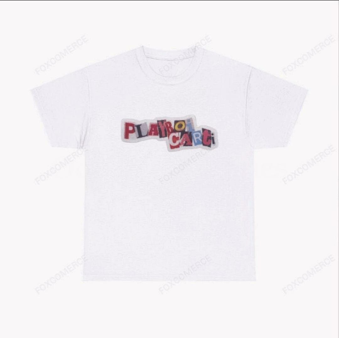 Playboi Carti Newspaper Cutout Graphic Tee – Opium Cash Carti Fan T ...