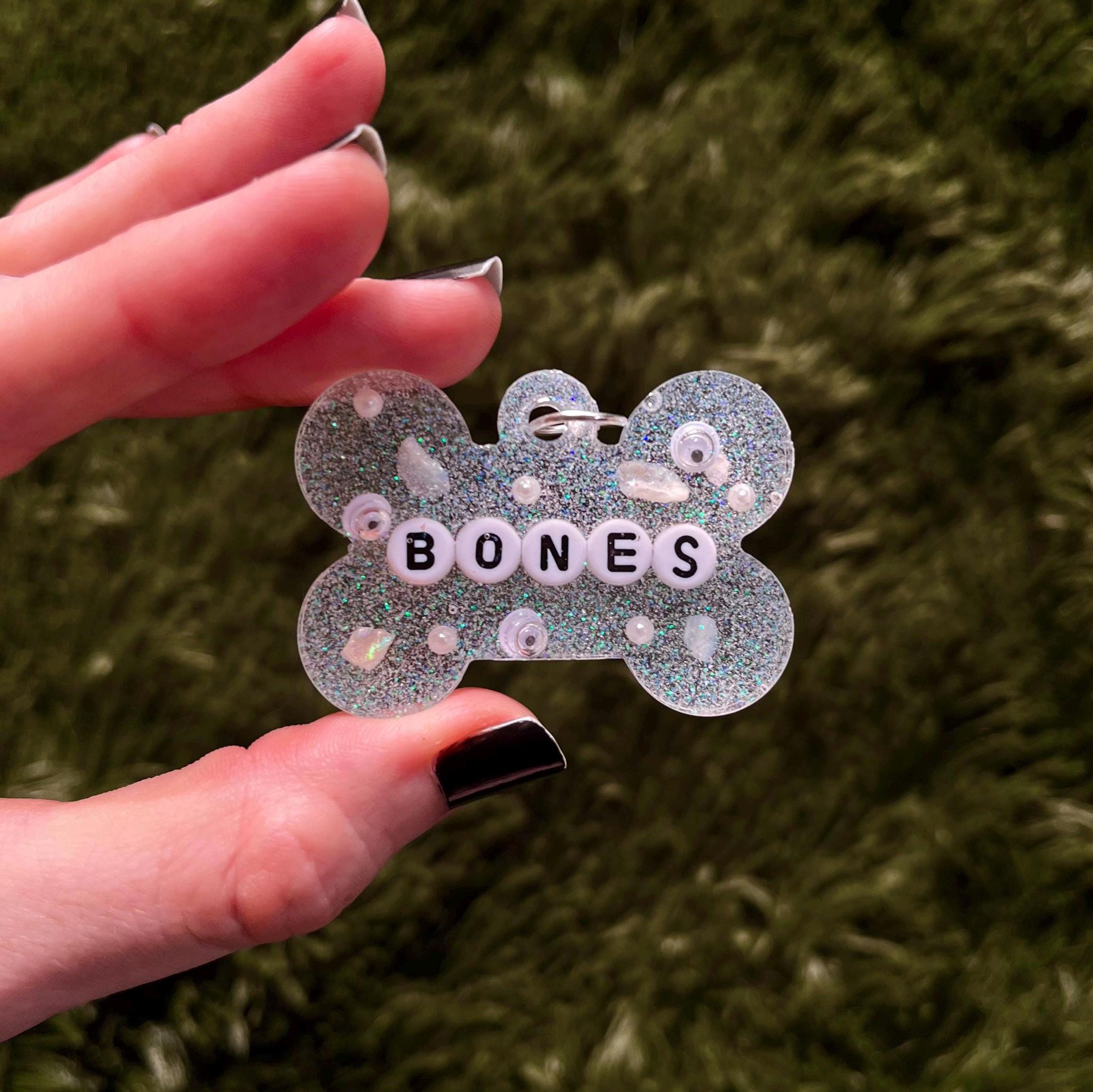Custom Resin Dog Tag - Custom Resin Dog Bone Keychain - Etsy