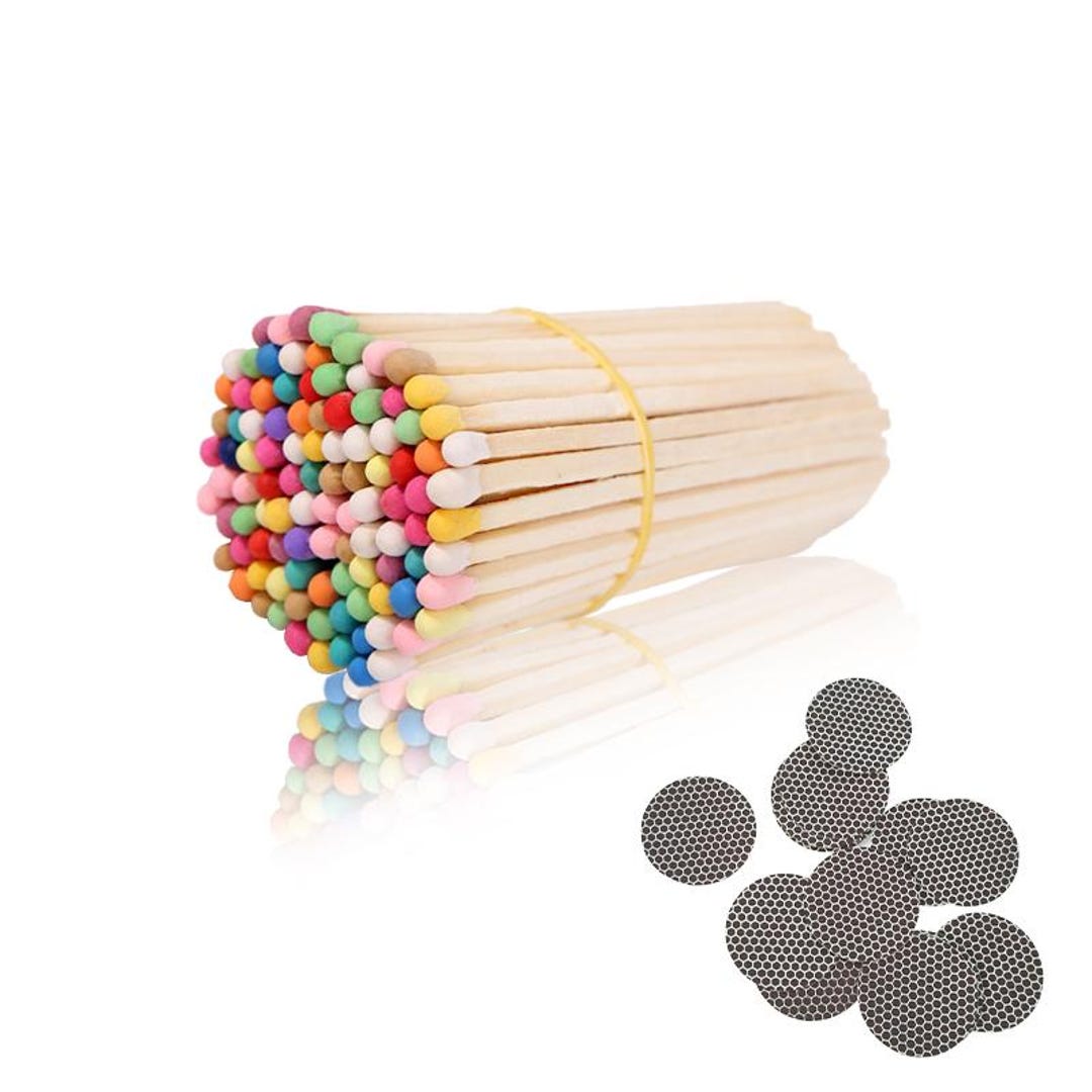 4 Long Wooden Matchstick Bulk Matches With Striker 160 Sticks Safety ...