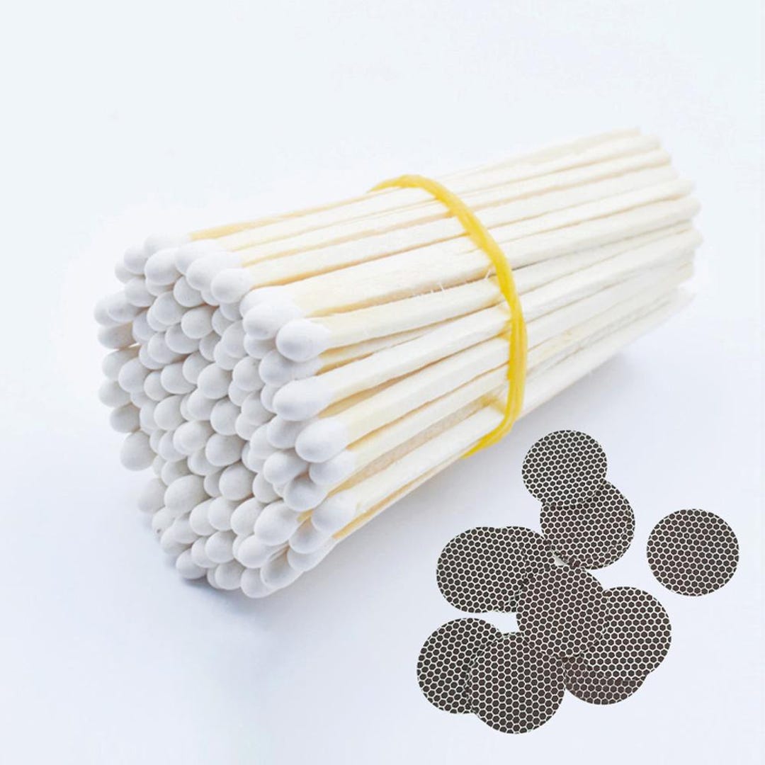 3 White Matches 100 Sticks 75MM Bulk Matches With Strikers Extra Long ...