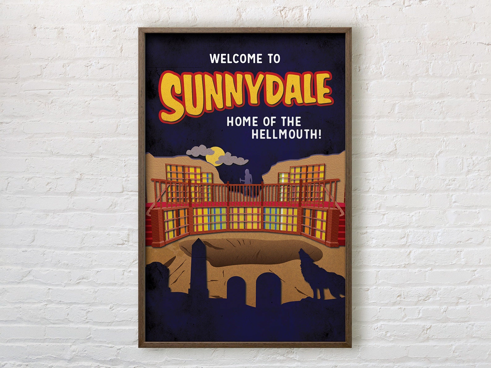 Welcome to Sunnydale Illustrated Art Print Inspired by - Etsy