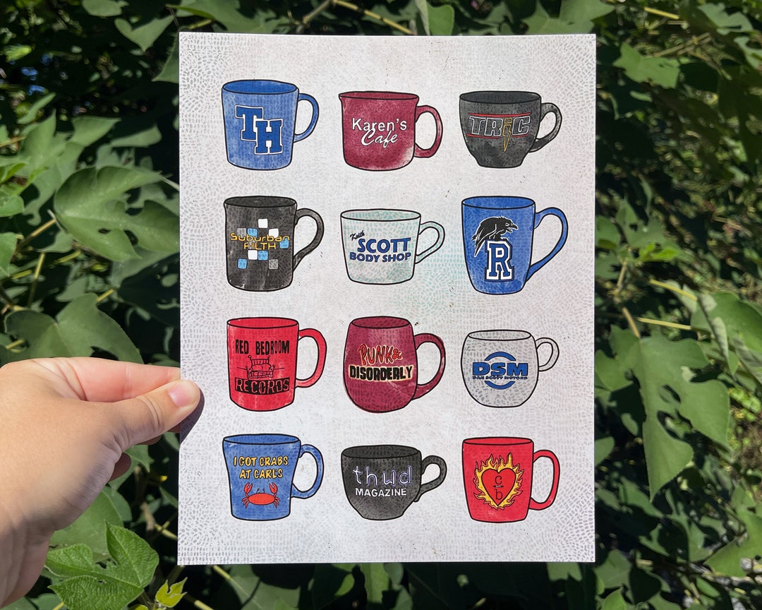 One Tree Hill Mugs Art Print - TV Show Inspired Illustration - Etsy