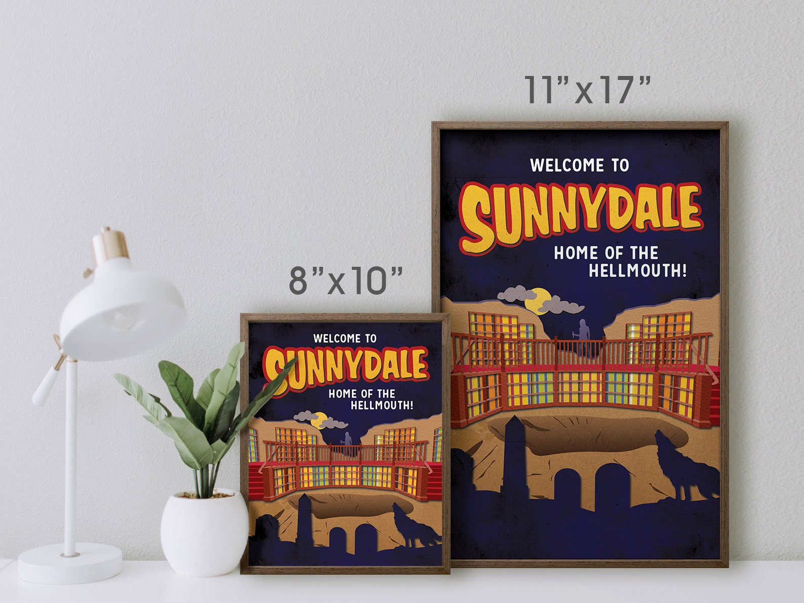 Welcome to Sunnydale Illustrated Art Print Inspired by - Etsy