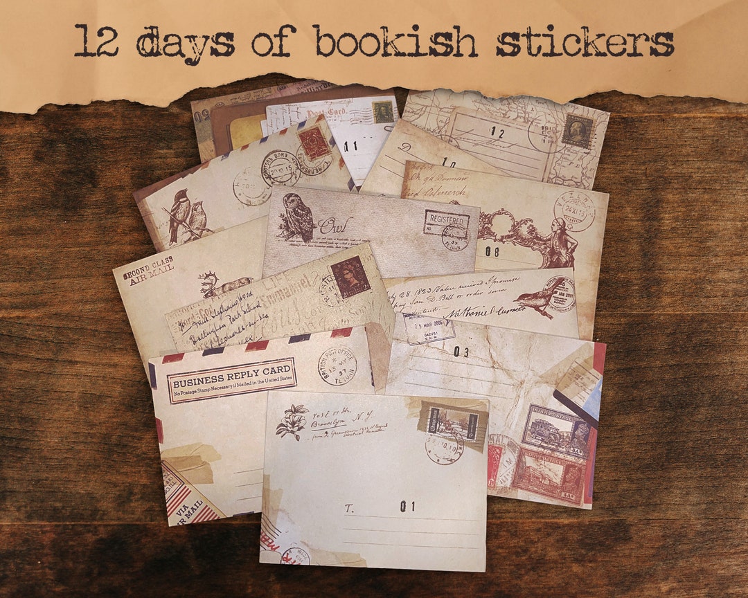 Sticker Advent Calendar 12 Days of Bookish Stickers Book Lover Gift ...