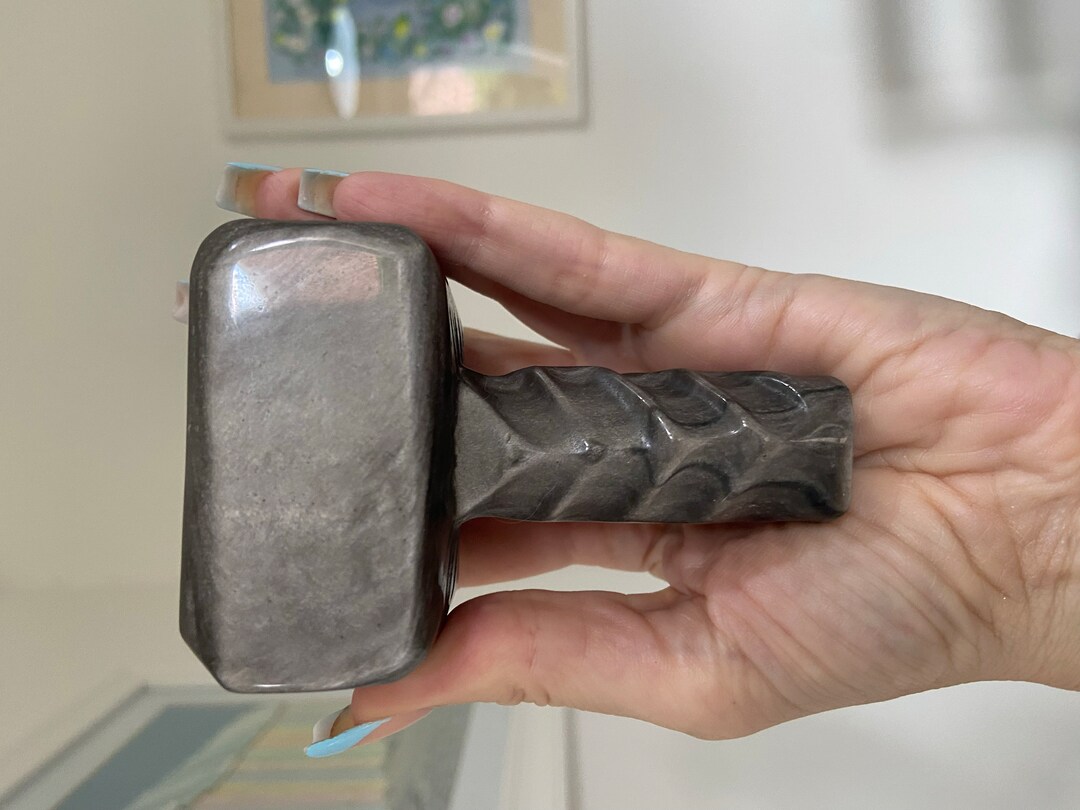 Mayan AAA Grade Silver Obsidian Thors Hammer Viking Gift - Etsy