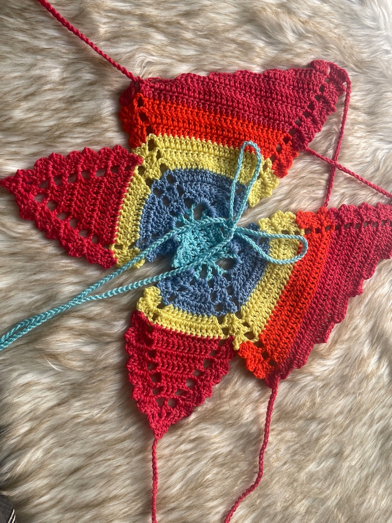 Butterfly Crochet Summer Crop Top Pattern Diy Pattern Summer Etsy