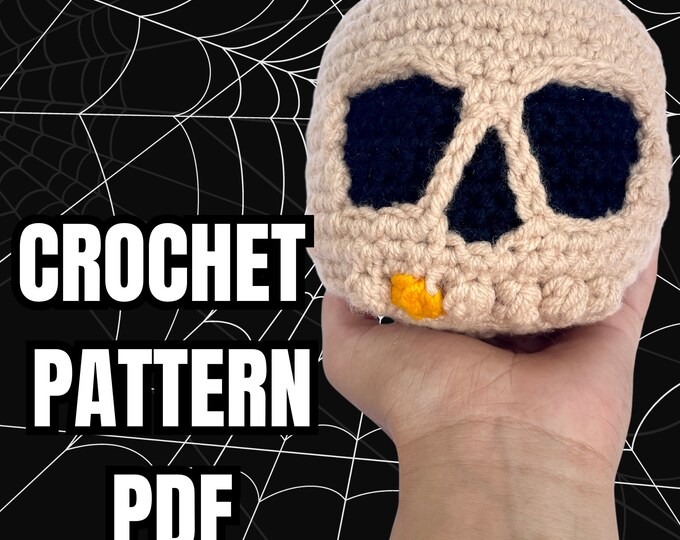 Brainy Skull Coaster Set CROCHET PATTERN / Skull Coaster PDF English ...