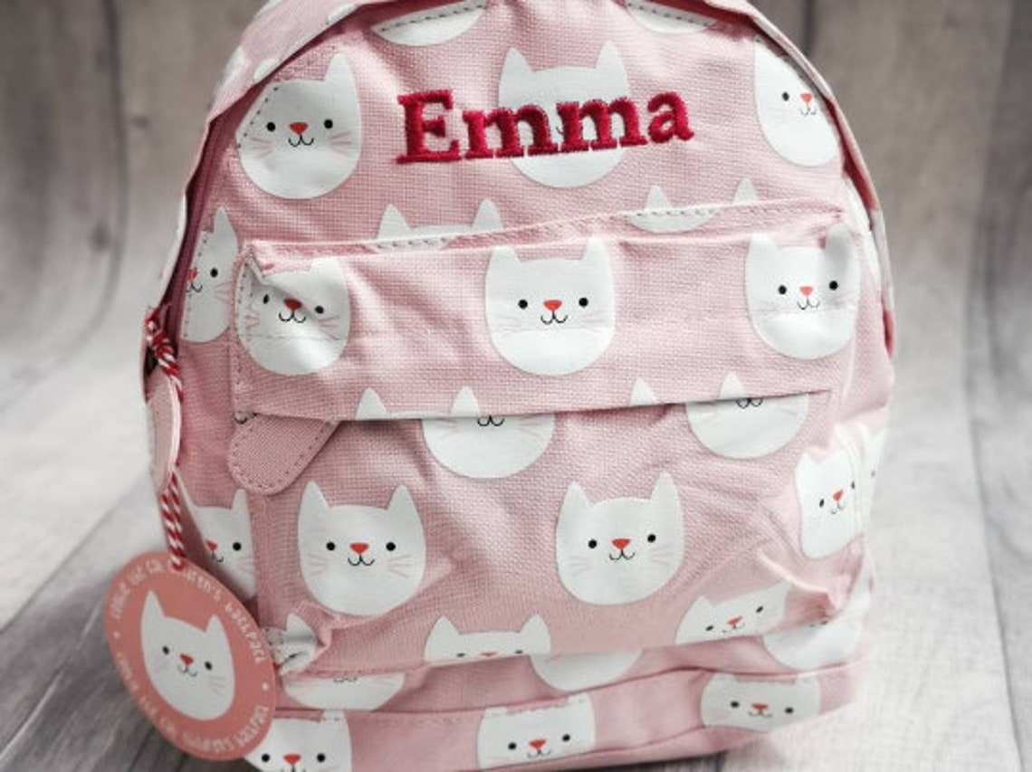 Personalised Mini Backpack Childrens Toddlers Pink Cookie the - Etsy