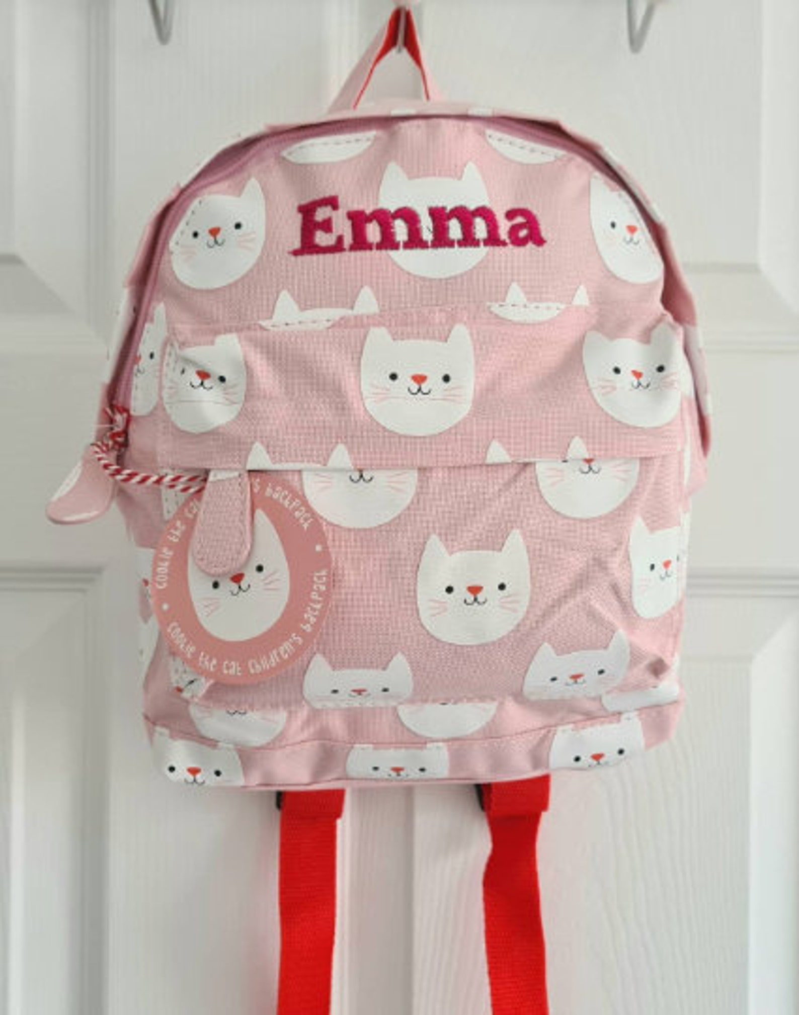 Personalised Mini Backpack Childrens Toddlers Pink Cookie the - Etsy