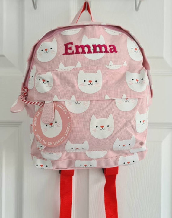 Personalised Mini Backpack Childrens Toddlers Pink Cookie the | Etsy UK