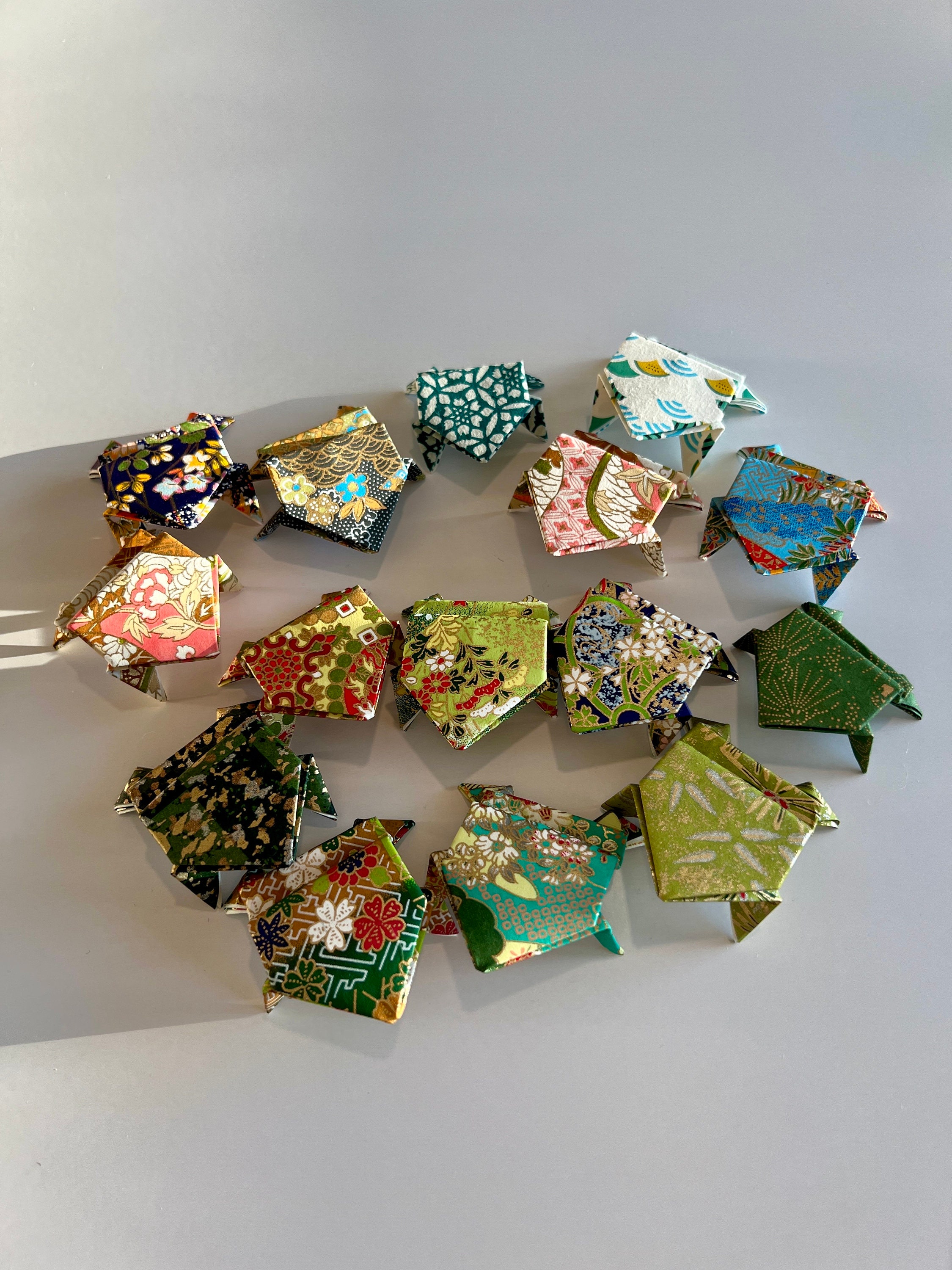 Bundle Kit of 3 Pieces of Origami Jumping Frogs With 10 Japanese ...