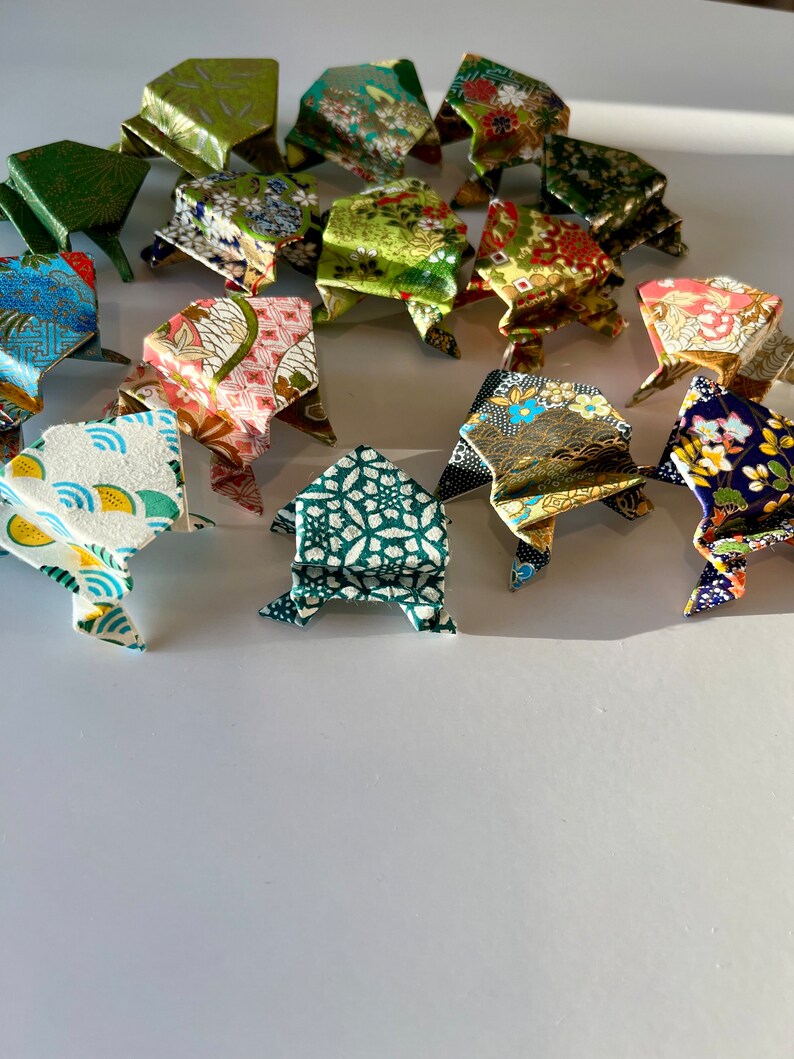 Bundle Kit of 3 Pieces of Origami Jumping Frogs With 10 Japanese ...