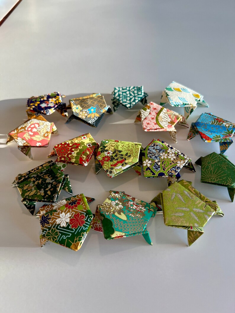 Bundle Kit of 3 Pieces of Origami Jumping Frogs With 10 Japanese ...
