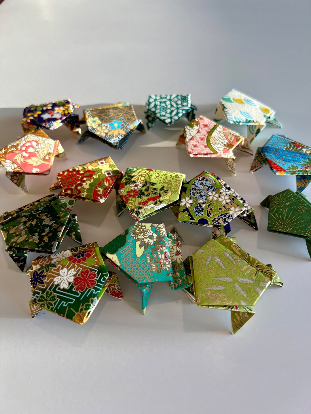 Bundle Kit of 3 Pieces of Origami Jumping Frogs With 10 Japanese ...