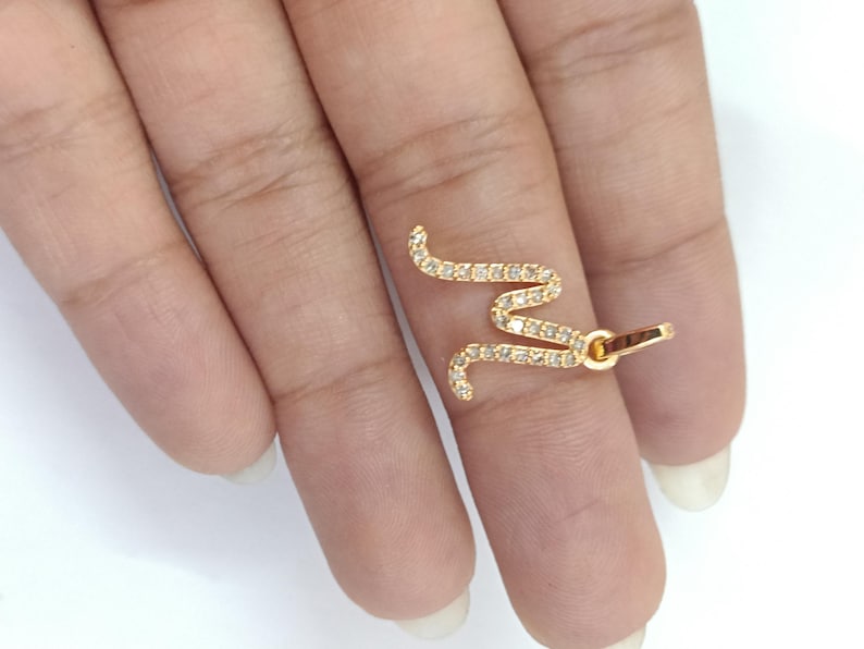 14k Gold Diamond Initial Pendant Personalized Monogram Letter Necklace ...