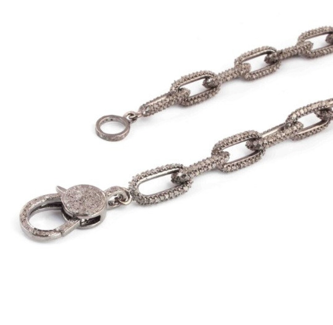 Women Paperclip Chain Necklace Solid 925 Silver Rectangle Link Chain ...