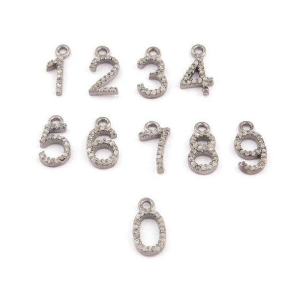 Number Charms - Etsy