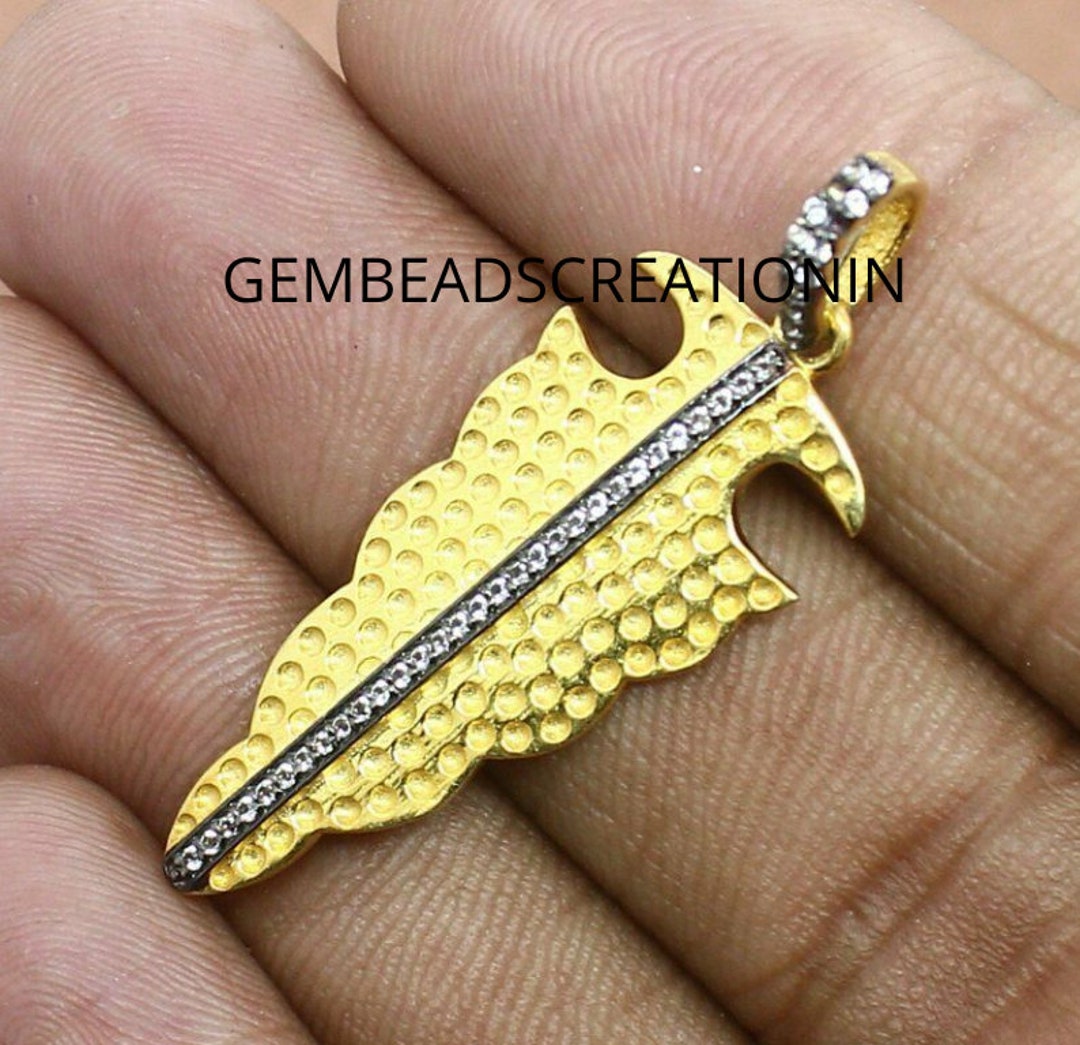 Very Beautiful Design Arrowhead Spike Diamond Charm Pave - Etsy