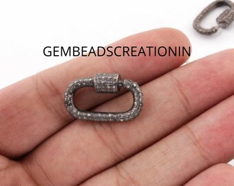 925 Silver Carabiner Necklace - Etsy