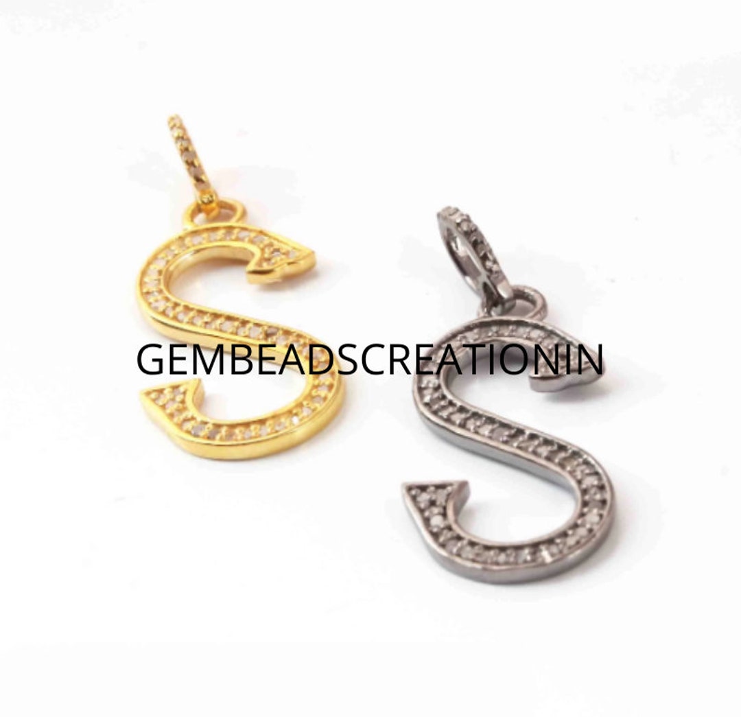 Diamond Letter Pendant/initial Pendant/personalized Gifts/monogram ...