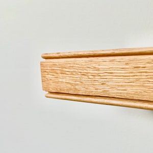 Beveled Edge Floating Shelves, Oak Shelves, Red Oak Floating Shelves ...