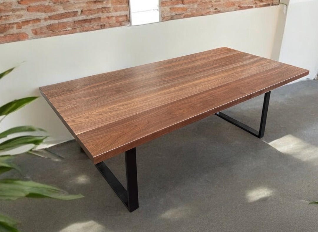 Farmhouse Dining Table, Walnut Dining Table, Modern Walnut Table ...
