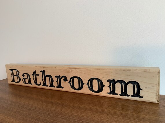 Bathroom Sign Rustic Bathroom Sign Country Bathroom Sign | Etsy