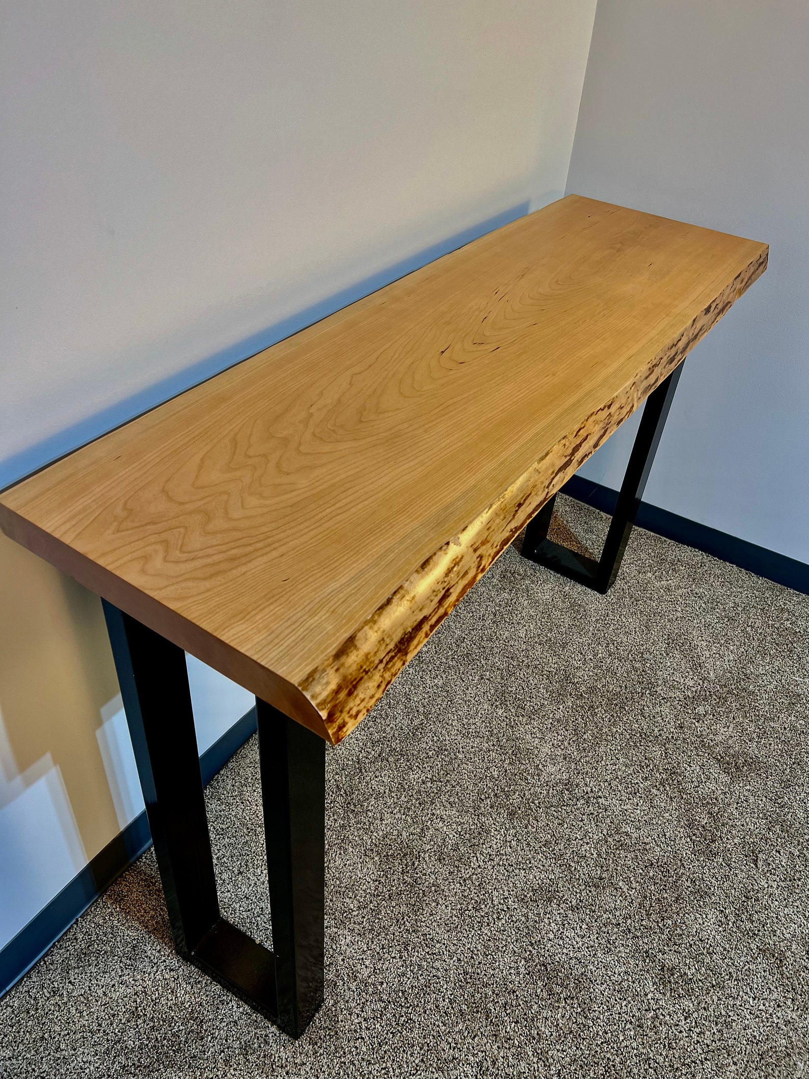 Live Edge Console Table Wood Entryway Table Narrow Hallway - Etsy