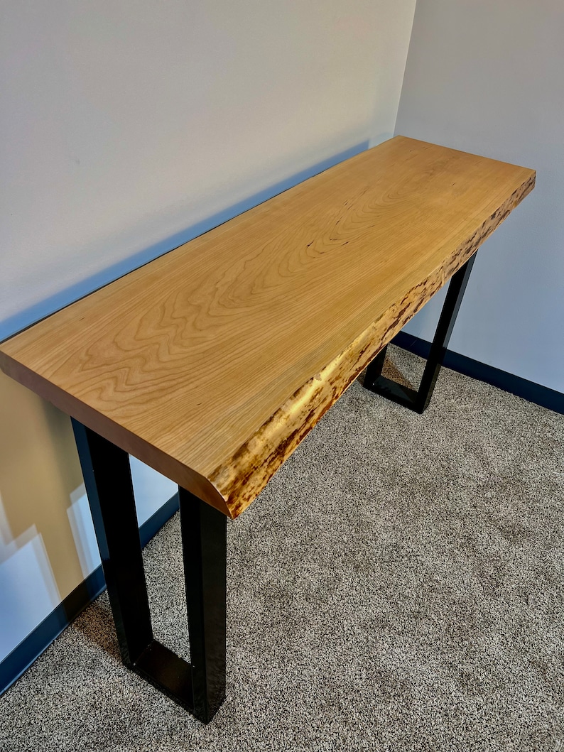 Live Edge Console Table Wood Entryway Table Narrow Hallway - Etsy