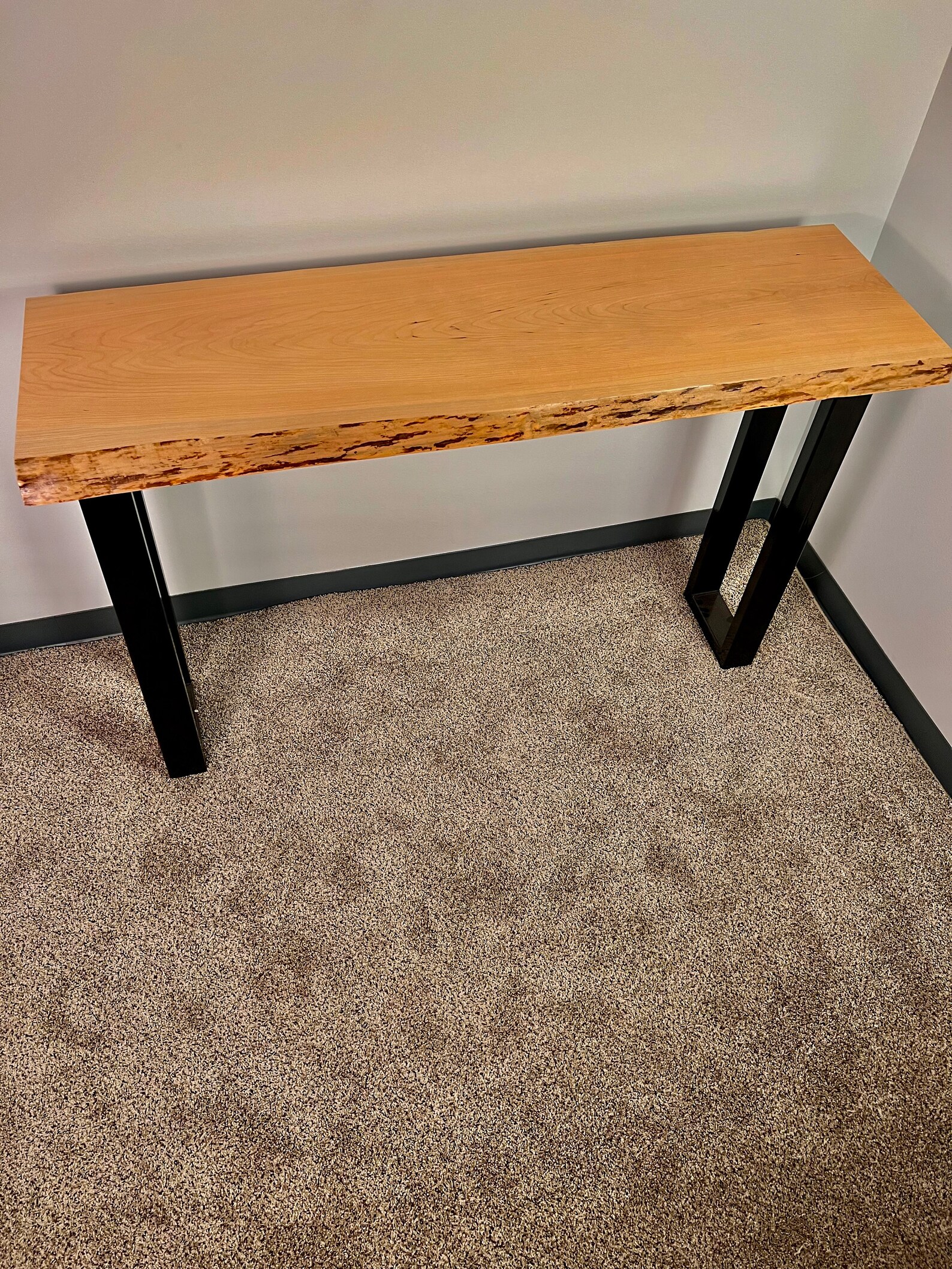 Live Edge Console Table Wood Entryway Table Narrow Hallway - Etsy