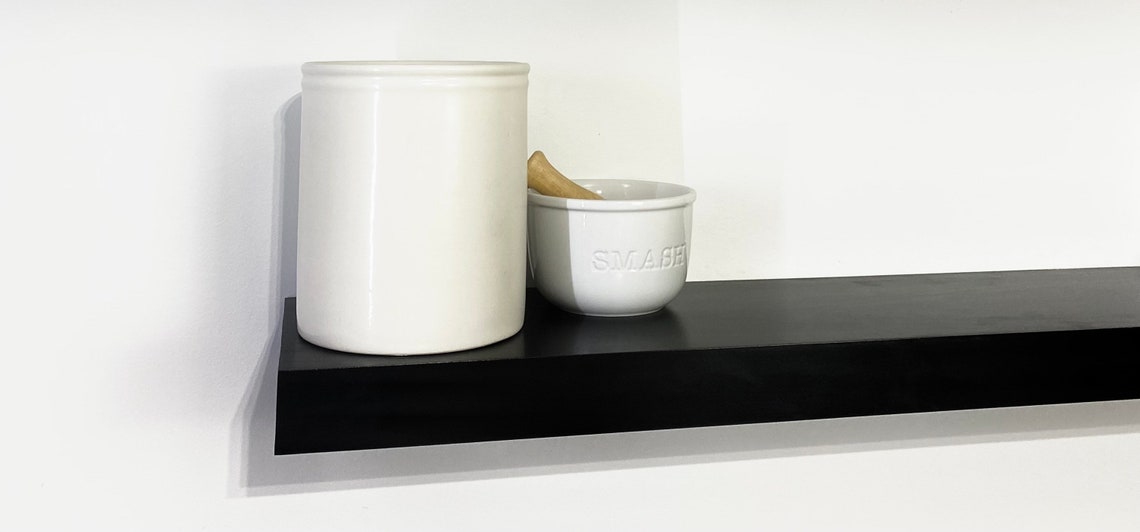 Black Floating Shelves Floating Shelf Black Modern Floating - Etsy