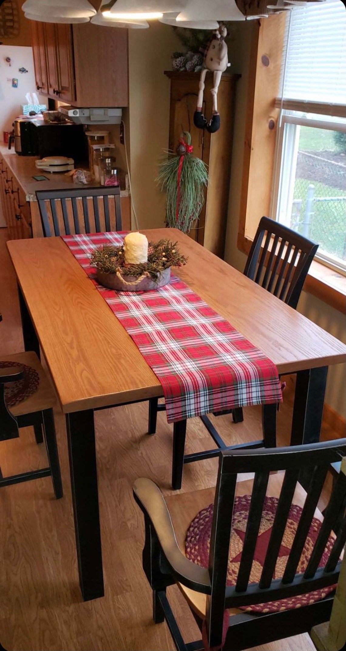 Red Oak Kitchen Table Red Oak Table Solid Red Oak Table Red - Etsy