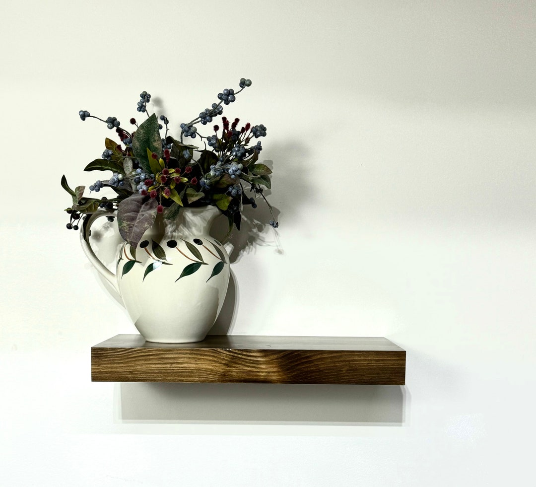 Distressed Wood Floating Shelves, Floating Shelf, Rustic Wall Shelves ...