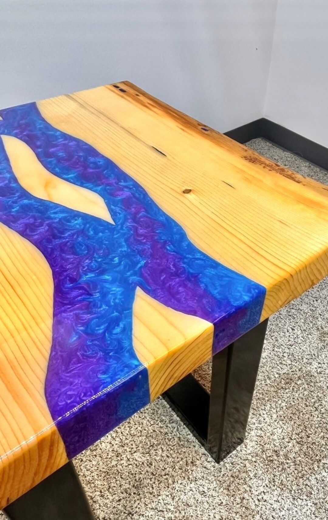 Epoxy End Table, Epoxy Resin Table, River Table, Custom Epoxy Table - Etsy