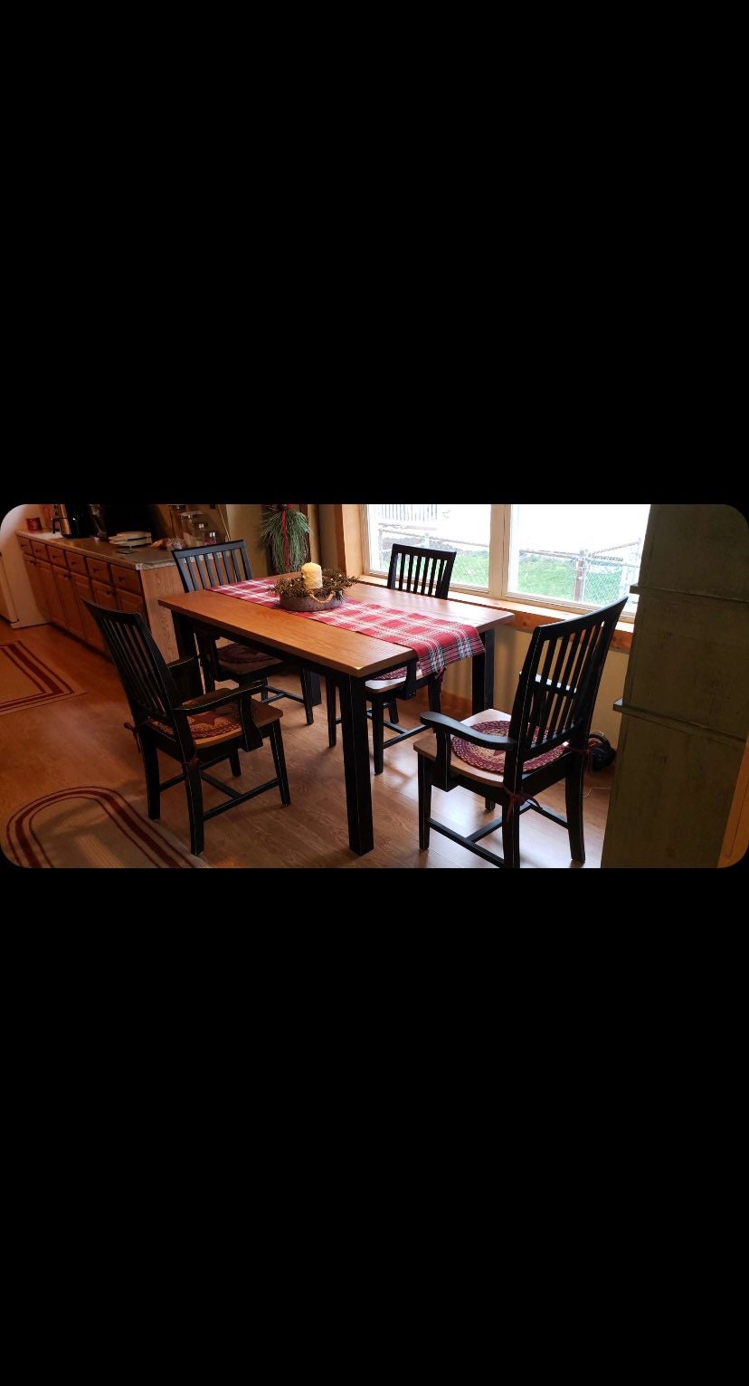 Red Oak Kitchen Table, Red Oak Table, Solid Red Oak Table, Red Oak ...