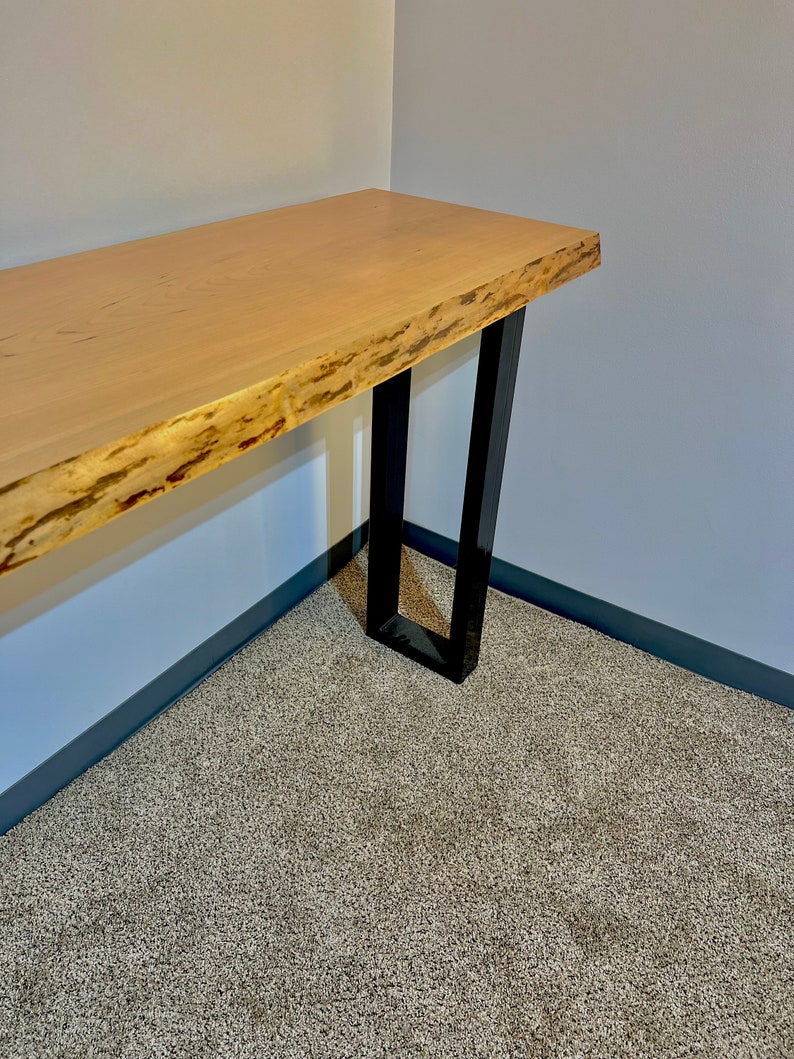 Live Edge Console Table Wood Entryway Table Narrow Hallway - Etsy