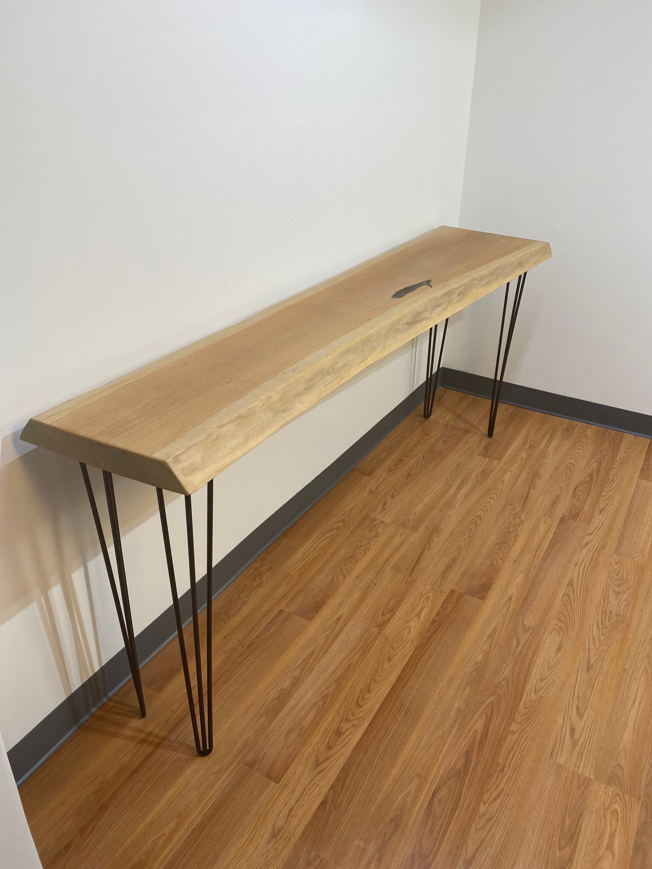 Live Edge Sofa Table Live Edge Couch Table Behind the Sofa - Etsy