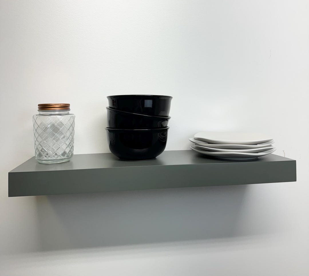 Green Floating Shelf, Floating Shelf, Floating Wall Shelves, Custom ...