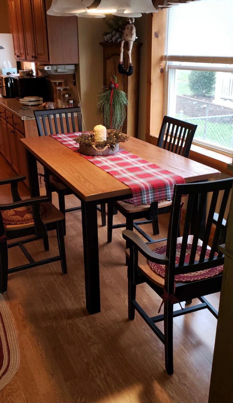 Red Oak Kitchen Table, Red Oak Table, Solid Red Oak Table, Red Oak ...