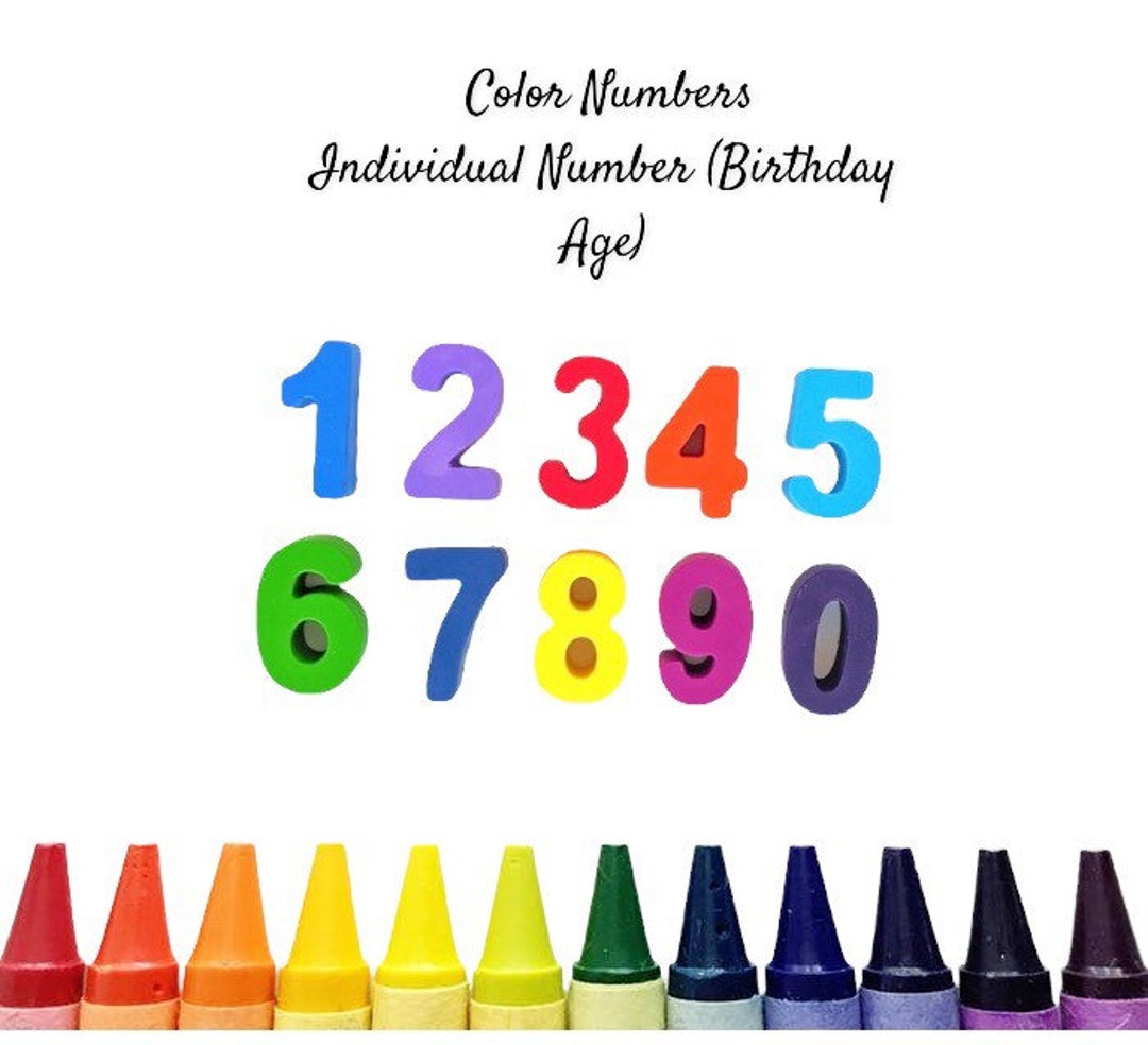 Personalized Crayons, Individual Number Crayons, Age Number Crayons ...