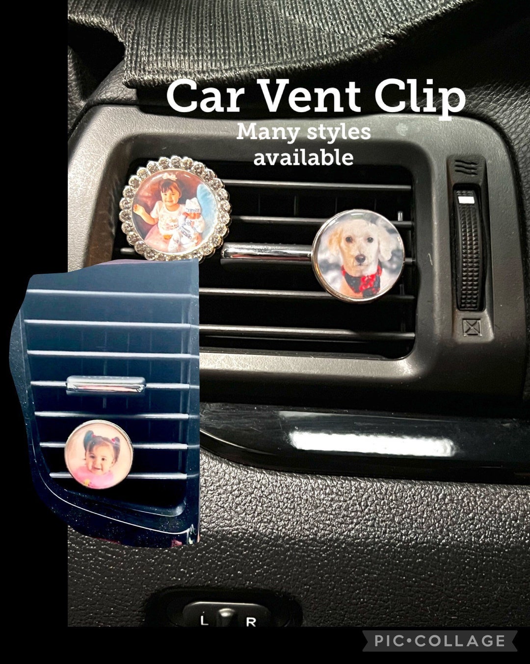 Custom Photo Car Vent Clip, Personalized Photo, Custom Picture, Car ...